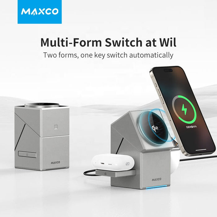 MAXCO 3 in 1 Rotating Wireless Charger - MW11