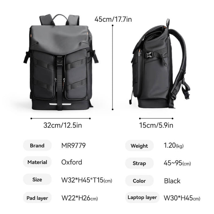MARK RYDEN - CapaFlex Expandable Everyday Backpack - Black