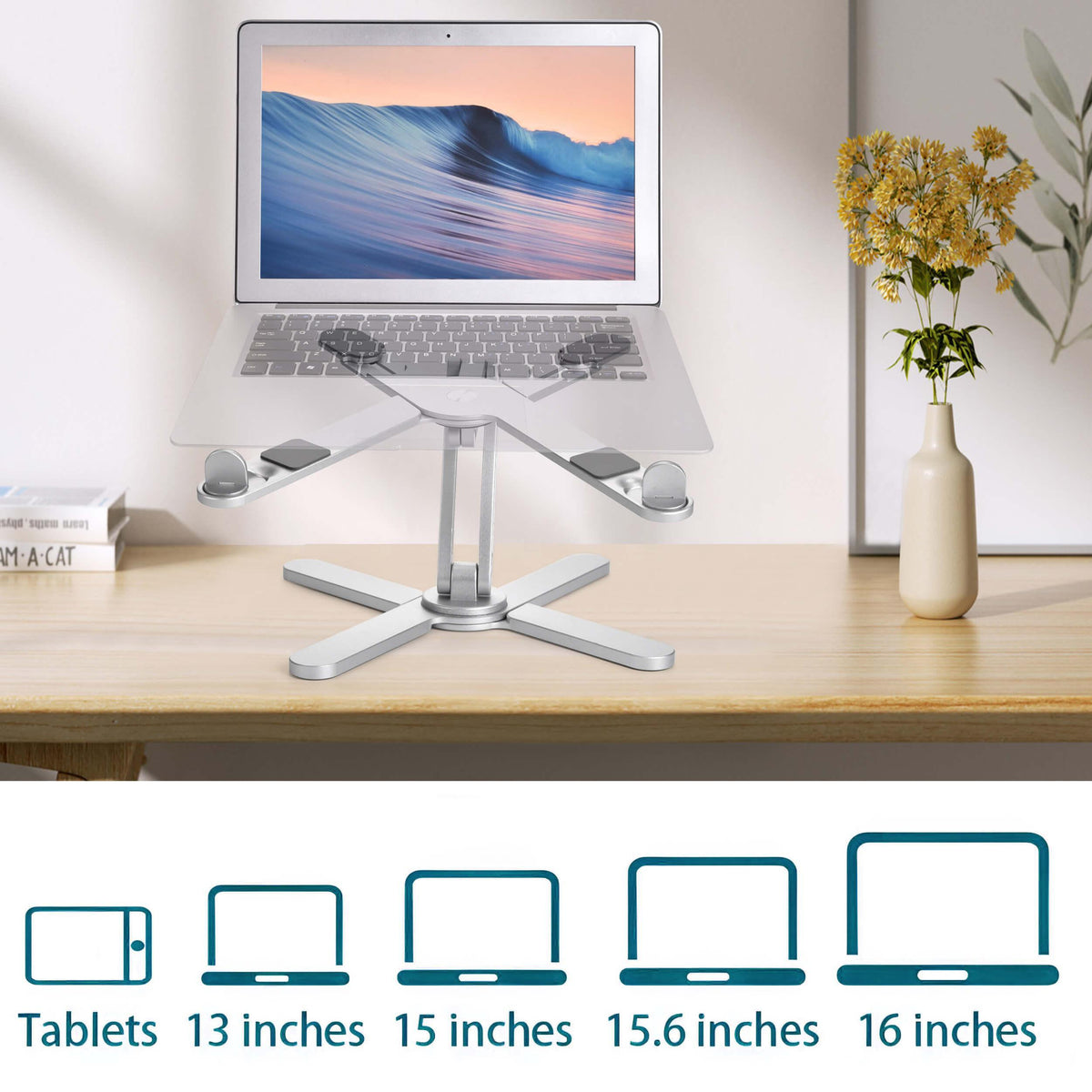 Aluminum Alloy 360 Rotating Laptop Stand